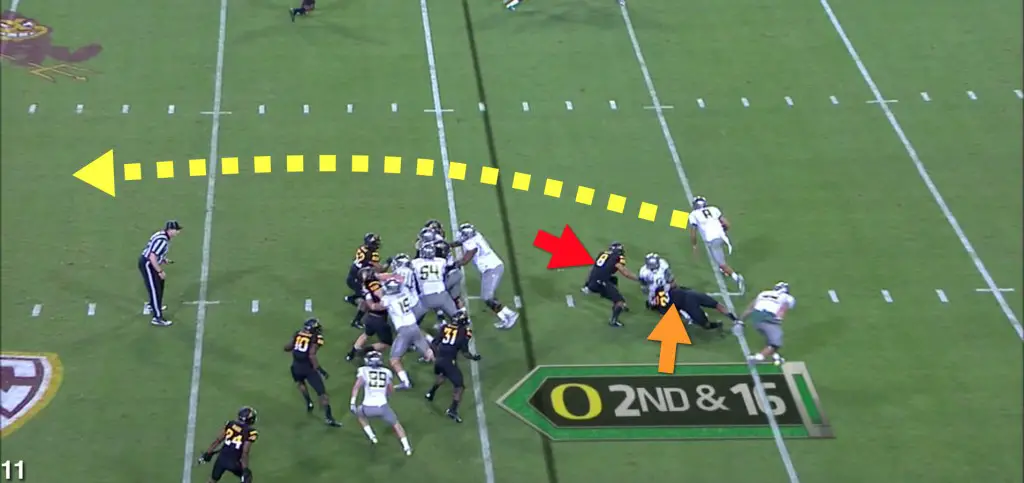 Oregon Surprises ASU with a New Power Read Play! | FishDuck