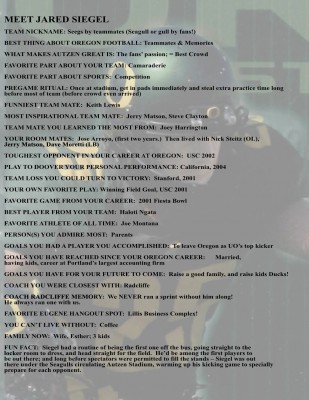 Jared Siegel: Special Teams Icon — Special Person | FishDuck